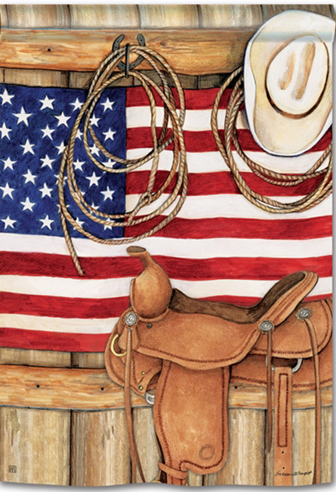 American Flag Cowboy Large Flag – Thompson's General Store Inc